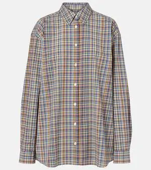 TOTEME Plaid Cotton Poplin Shirt