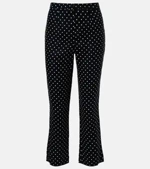 Faithfull The Brand Iria Polka Dot Capri Pants - Black