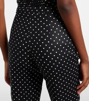 Faithfull The Brand Iria Polka Dot Capri Pants - Black