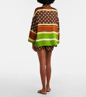 Faithfull The Brand Tia Printed Satin Shorts - Multicoloured
