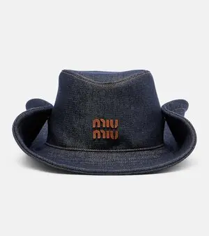 Miu Miu Denim Cowboy Hat - Blue