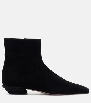 Paris Texas Bettina Suede Ankle Boots - Black