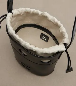 Miu Miu Leather Bucket Bag