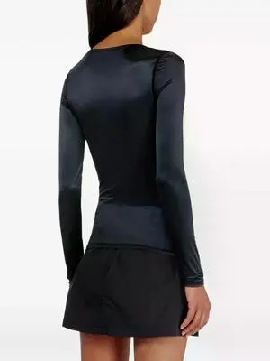 DIESEL® Oval D Scoop-neck Long-sleeve Top