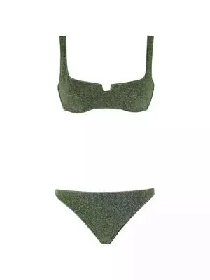 Oseree Glitter Effect Bikini - Green