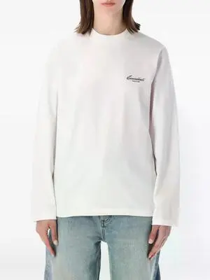 Fear Of God Logo Print Long Sleeve T-shirt - White