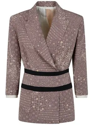 IBRIGU Double-breasted Kimono Jacket In Silk
