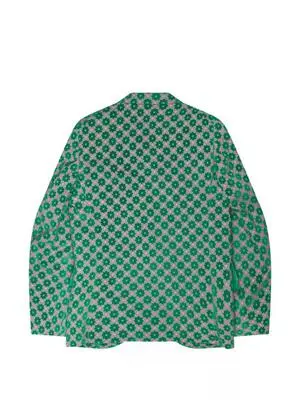 Comme Des Garçons Floral-print Three-button Blazer