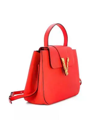 Versace Virtus Top Handle Bag Leather Medium Satchel