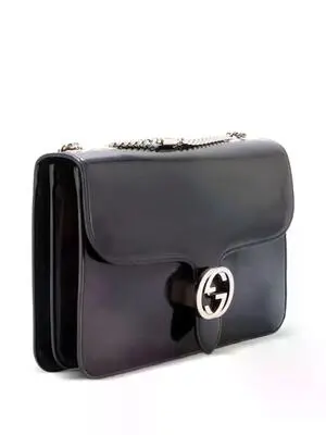 Gucci Interlocking Patent Medium Shoulder Bag