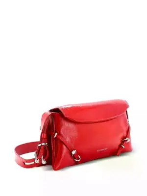 Givenchy Voyou Flap Bag Patent Small Shoulder Bag - Red