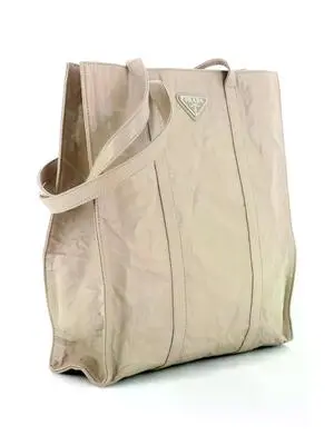 Prada Nappa Antique Medium Tote Bag - Neutrals