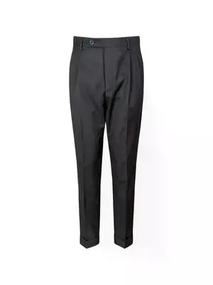 GTA Pleated Turned-up Trousers - Brown