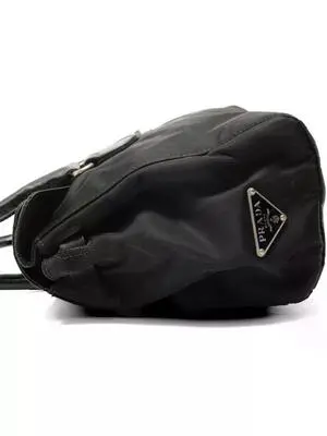 Prada Logo Plaque Shoulder Bag