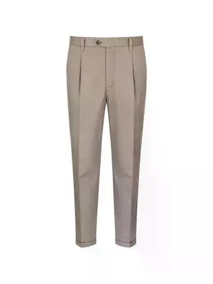 DEVORE INCIPIT Pleated Turned-up Trousers - Brown