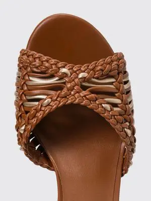TWINSET Braided Heeled Sandals With Ankle Strap