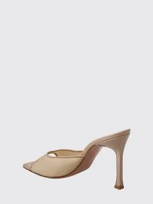 Amina Muaddi Heeled Sandal - Beige