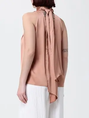 H COUTURE Sleeveless Mock Neck Top With Applique And Tie Detail