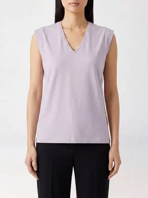 TELA Sleeveless V-neck Top - Pink