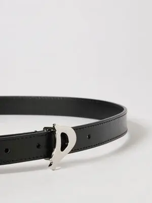 DONDUP Skinny Belt With Logo Buckle