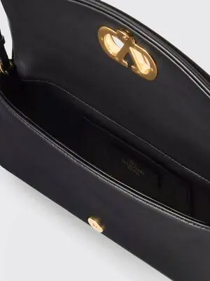Valentino Garavani Devain Nappa Leather Shoulder Bag - Black