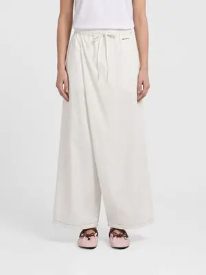 Marni Wide Leg Cotton Trousers - Lilac