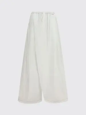 Marni Wide Leg Cotton Trousers - Lilac