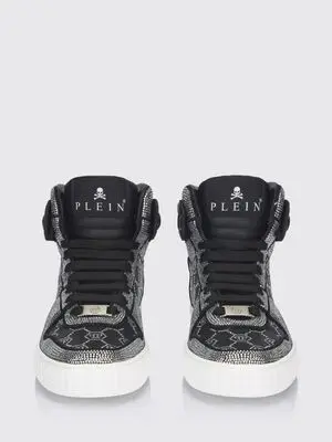 Philipp Plein Embellished Leather High-top Sneakers - Black 1