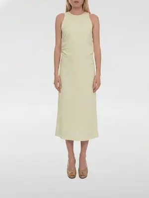 BOSS Sleeveless Midi Dress With Ruching - Green