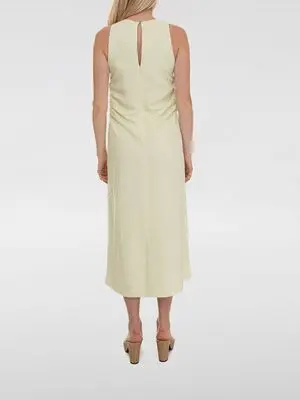 BOSS Sleeveless Midi Dress With Ruching - Green