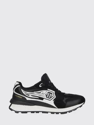 Philipp Plein Leather And Mesh Low Top Sneakers - White 1