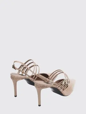 Philipp Plein Crocodile Print Leather Slingback Pumps