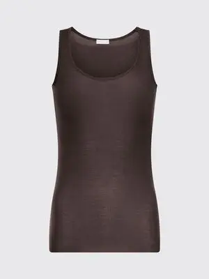 ROBERTO COLLINA Sleeveless Cotton Top - Brown