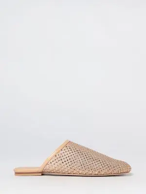 STUART WEITZMAN Embellished Flat Mules - Gold