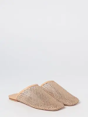 STUART WEITZMAN Embellished Flat Mules - Gold