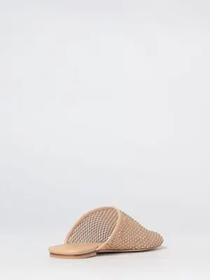 STUART WEITZMAN Embellished Flat Mules - Gold