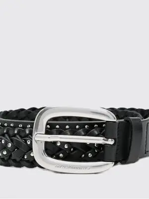 GOLDEN GOOSE Braided Leather Belt With Studs