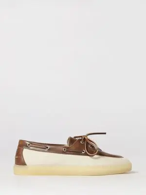 SUMMERY COPENHAGEN Leather And Canvas Loafers