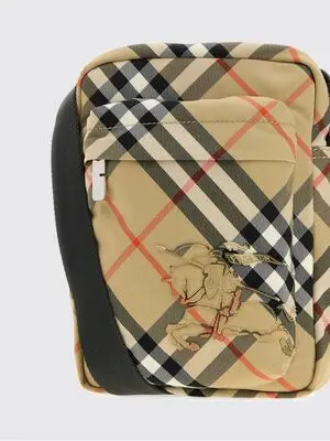 Burberry Checkered Shoulder Bag With Embossed Equestrian Knight