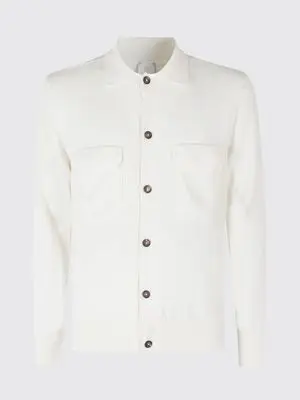 Eleventy Button-detailed Knit Sweater With Spread Collar