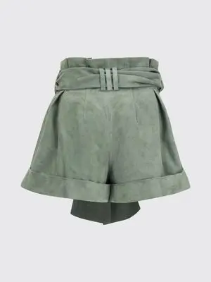 Balmain Belted Suede Shorts