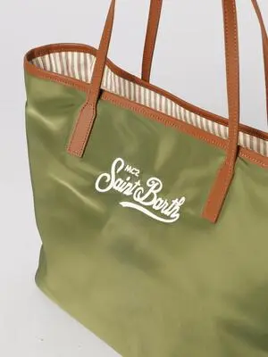MC2 SAINT BARTH Nylon Tote Bag With Embroidered Logo - Military