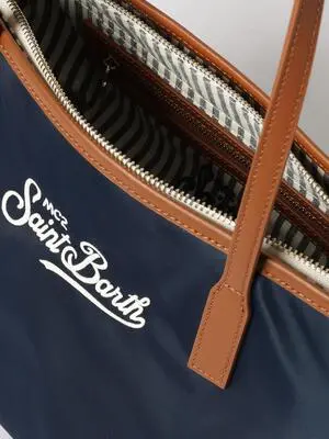 MC2 SAINT BARTH Nylon Tote Bag With Embroidered Logo - Navy