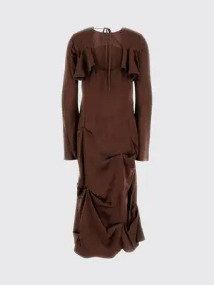 GANNI Long Sleeve Ruffled Maxi Dress