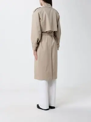 ANINE BING Ricky Long Viscose Trench Coat - Beige