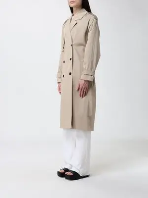 ANINE BING Ricky Long Viscose Trench Coat - Beige