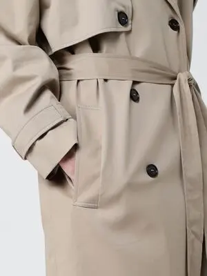 ANINE BING Ricky Long Viscose Trench Coat - Beige