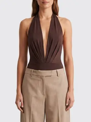 Andamane Halter Neck Bodysuit - Brown