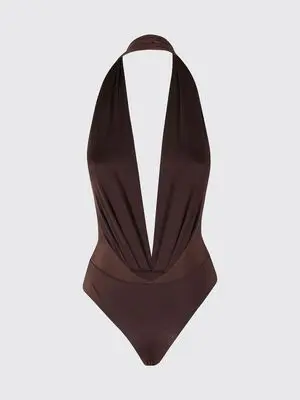 Andamane Halter Neck Bodysuit - Brown