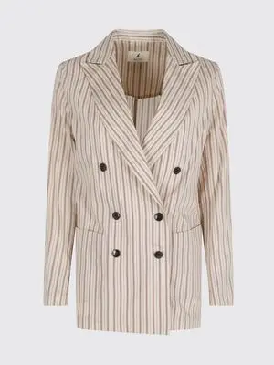 MYTHS Double Breasted Striped Jacket